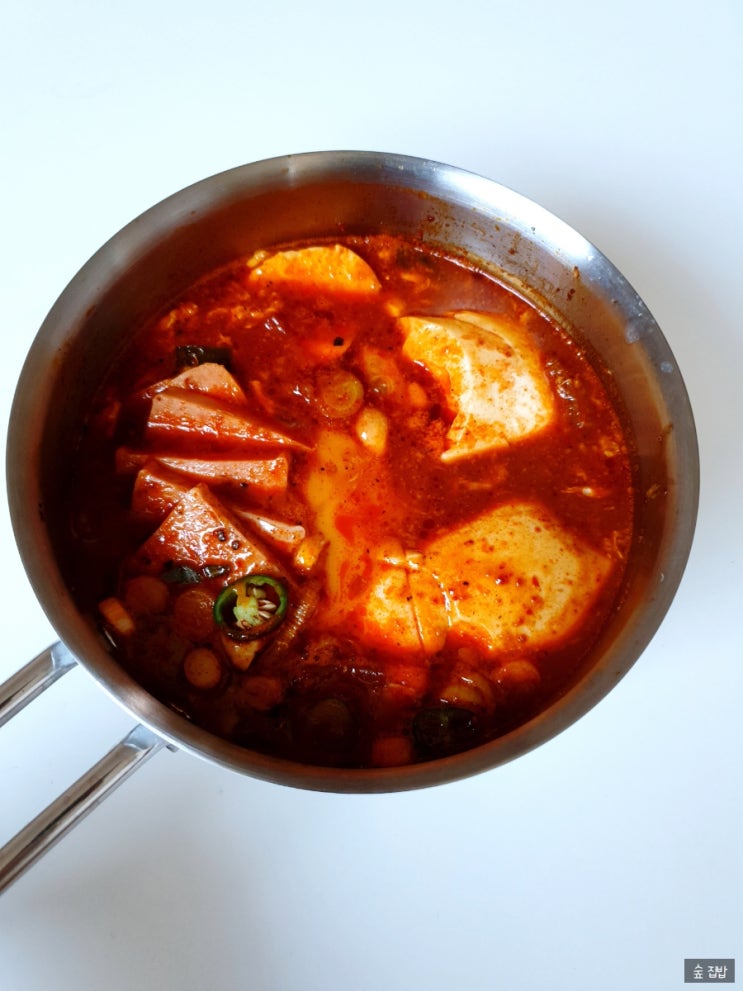 스팸 순두부찌개 끓이는 법 편스토랑 류수영 스햄 순두부찌개 레시피 네이버 블로그