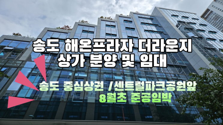 송도 중심상권 해온프라자 라운지상가 분양 및 임대 네이버 블로그
