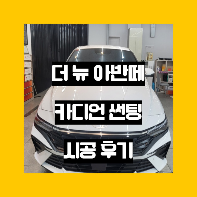 더뉴아반떼 썬팅추천 카디언썬팅 2023년 페이스리프트 네이버 블로그