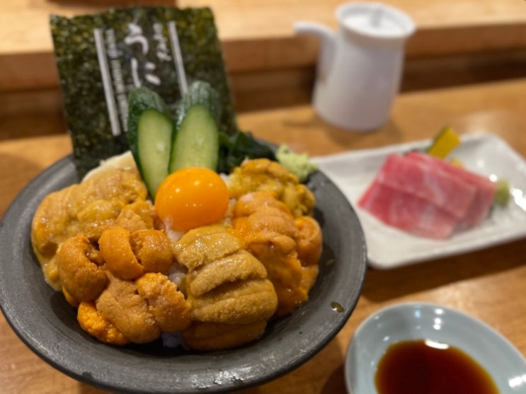 7월 도쿄여행 맛집투어 츠키지시장맛집 우니토라 성게알덮밥 네이버 블로그