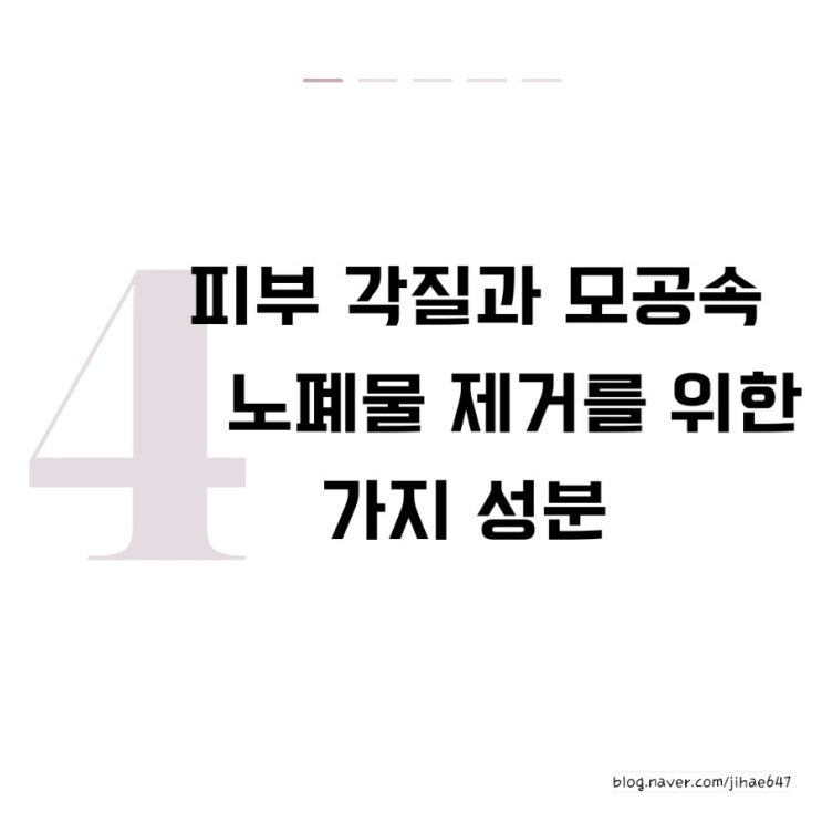 피부 각질과 모공속 노폐물 제거를 위한 성분 4가지 Aha Bha Pha Lha 네이버 블로그