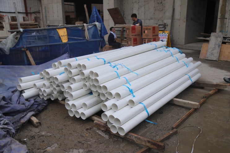 설비자재, PVC배관, VG2, VG1, 스핀파이프 등 서울 강서구 주상복합현장 납품 : 네이버 블로그