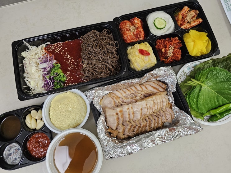 명지국제신도시 밥집 보쌈수육 맛집 명지첫집 배민 포장 후기 네이버 블로그