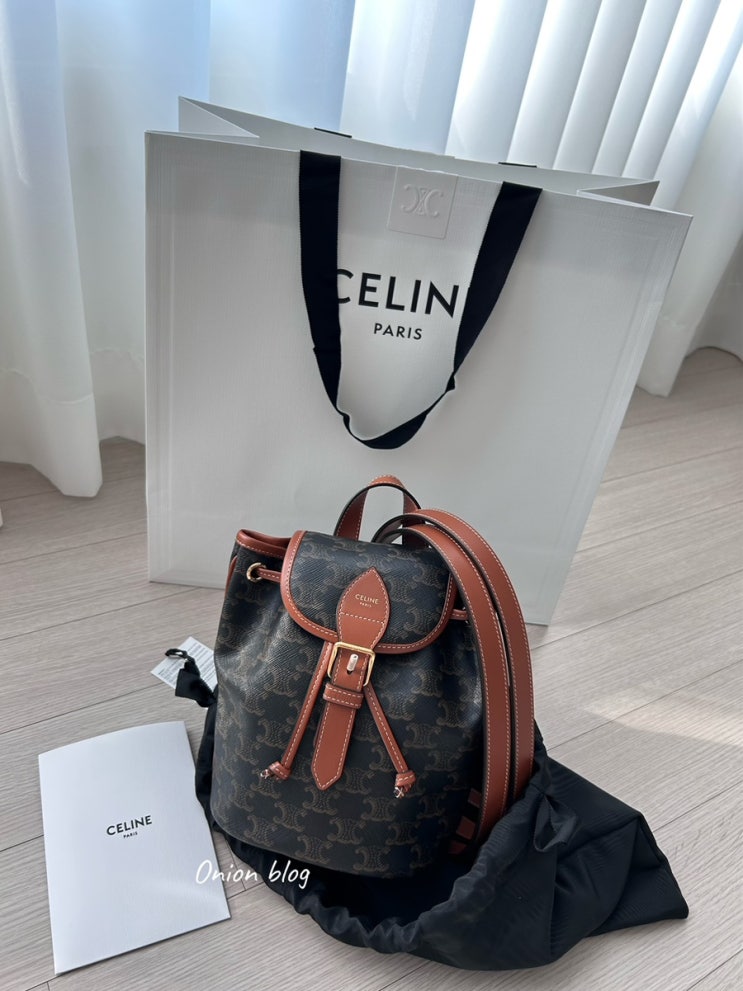 [REVIEW]CELINE - Mini Backpack folco in triomphe canvas and calfskin ...