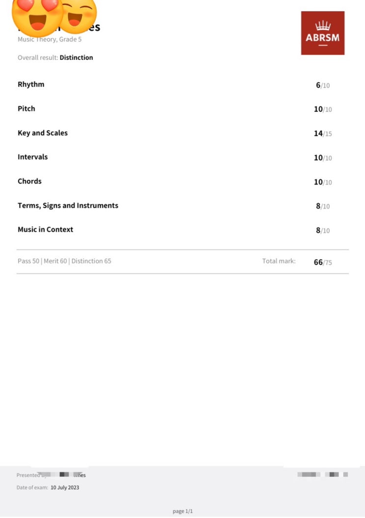 [ABRSM] Distinction 합격 소식🏅서울스트링아카데미 : 네이버 블로그