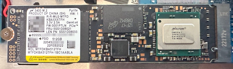 [SSD] Micron 3400 512GB 「MTFDKBA512TFH」 : 네이버 블로그