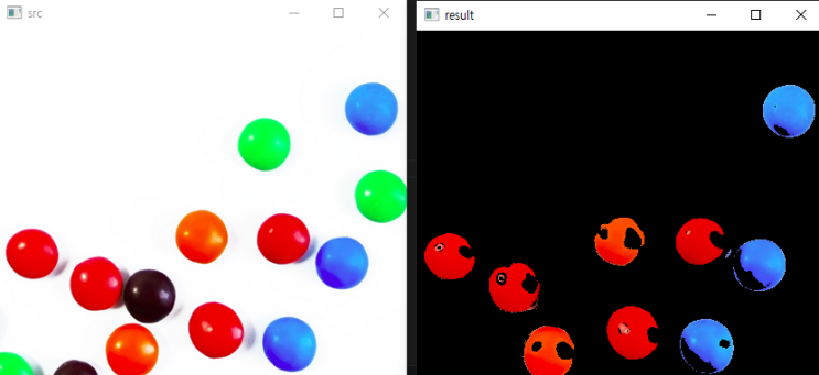 [OpenCV][파이썬] HSV 색 공간 카메라 영상 입력 총정리 - cvtColor split inRange ...