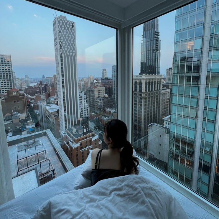 뉴욕여행 알로 노매드 호텔 Arlo Nomad 🌃🪄🤍 태교여행 루프탑 뷰 좋은 뉴욕호텔 스카이뷰퀸룸 네이버 블로그