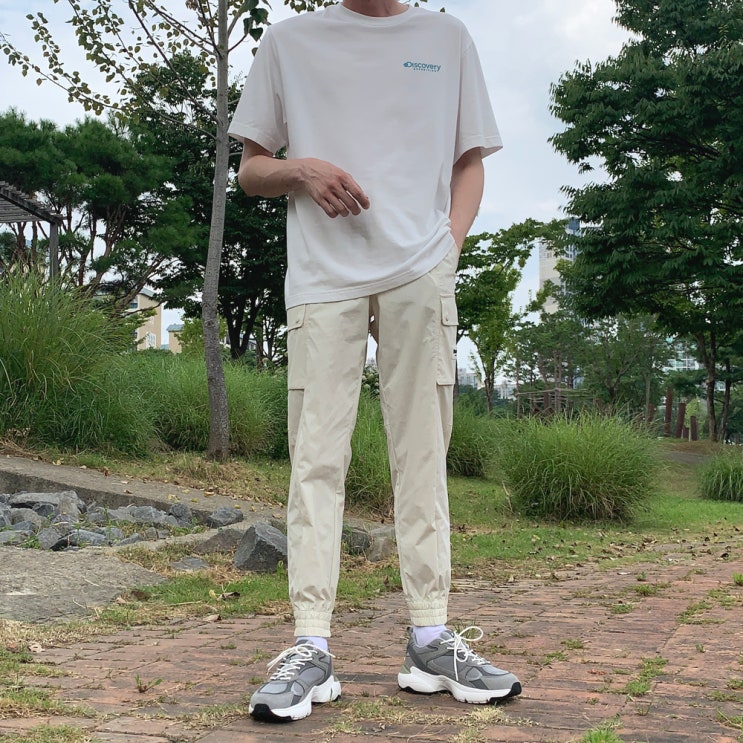 디스커버리 남자 카고바지 쿨팬츠 조거 디자인 편하게 입기 좋아 네이버 블로그