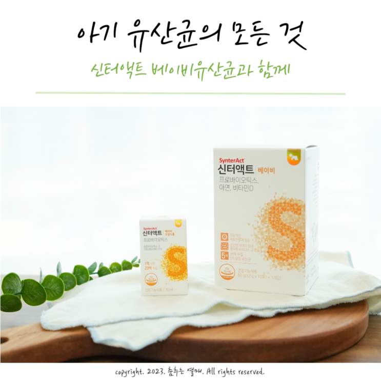 아기 신생아 유산균 시기 방법 신터액트 베이비유산균 네이버 블로그