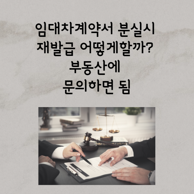 임대차계약서 분실시 재발급 어떻게할까 부동산에 문의하면 됨 네이버 블로그