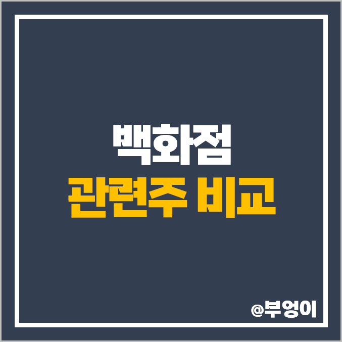 중국 소비주 백화점 관련주 비교 한화갤러리아 현대백화점 주식 주가 네이버 블로그