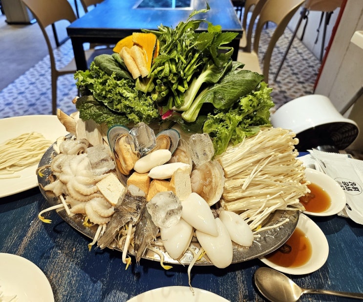 강릉해물샤브샤브 칼국수 봉창이 샤브칼국수 푸짐하고 신선한 해물샤브칼국수 맷돌 명품콩국수 꼭 드세요 네이버 블로그