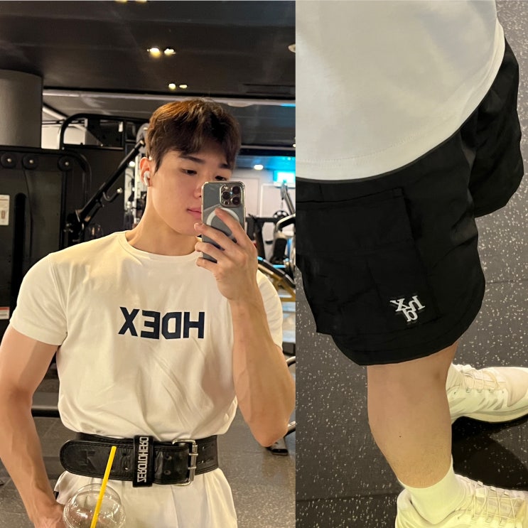 Hdex 머슬핏 반팔 나일론팬츠 반바지 에이치덱스 짐웨어 후기 네이버 블로그