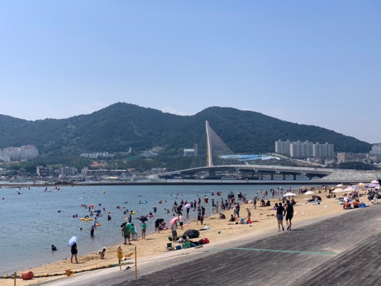 여수 웅천 친수공원 해수욕장에서 놀다 온 후기 (주차/캠핑/무료해양레저/샤워) : 네이버 블로그