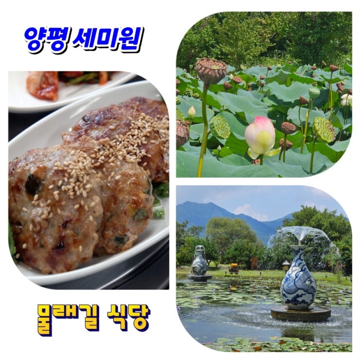 양평 세미원 맛집 가성비 좋은 물래길 식당 연근 수제떡갈비 현지인 추천 나들이 네이버 블로그
