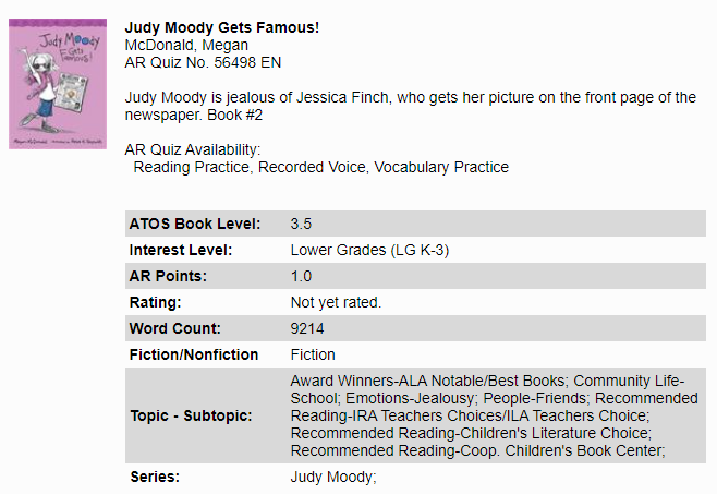 [영어 원서 워크북] Judy Moody #2 Gets Famous : 네이버 블로그