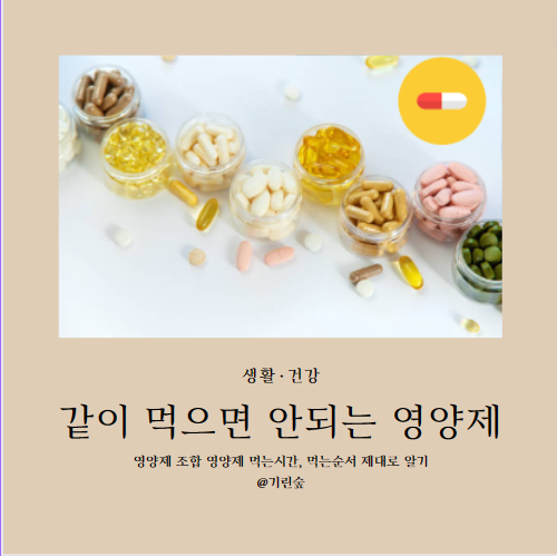같이 먹으면 안되는 영양제 약 조합 영양제 먹는시간 먹는순서 제대로 알기 네이버 블로그