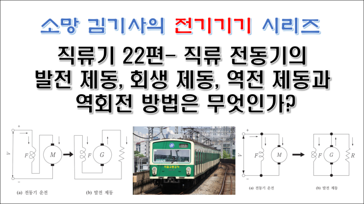 직류기 22편 직류 전동기의 발전 제동 회생 제동 역전 제동과 역회전 방법은 무엇인가 네이버 블로그