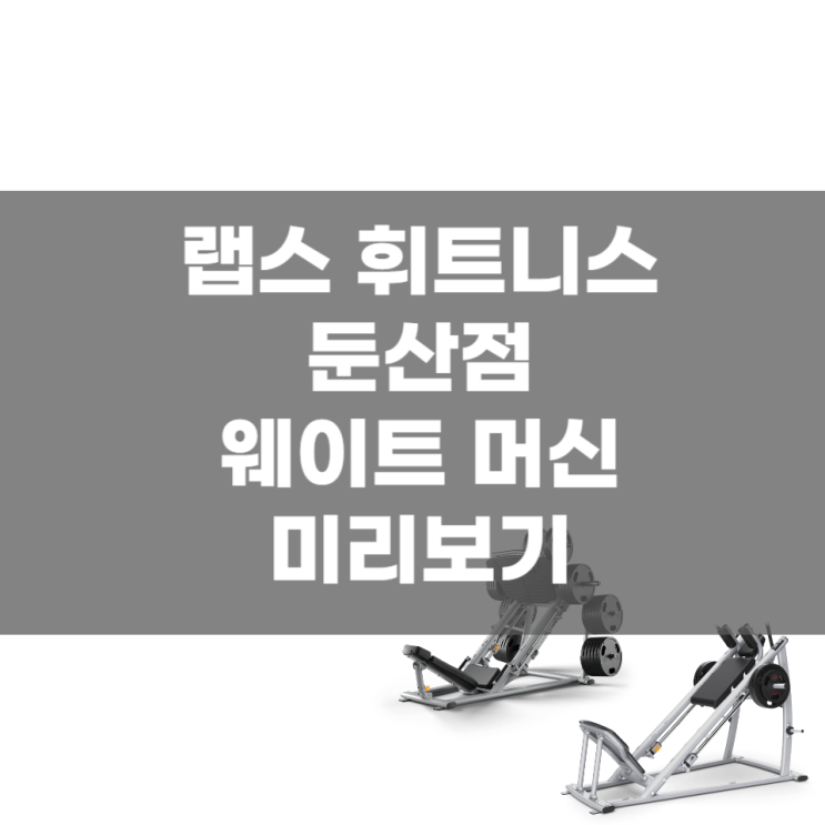 둔산동 헬스장 All Matrix 웨이트 머신 미리보기👀 랩스휘트니스 둔산점 네이버 블로그
