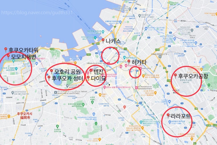 후쿠오카 볼거리 일본 지도 참고한 여행코스 총정리 네이버 블로그 9558