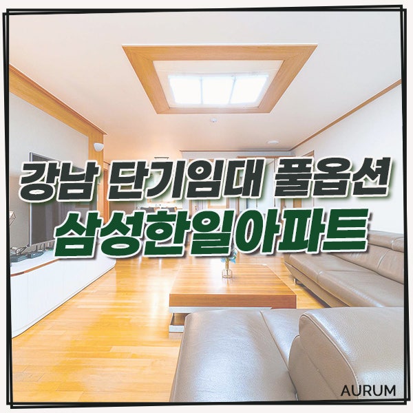 강남 한달살기 숙소를 구하신다면 단기임대도 가능한 삼성한일아파트 월세를 구경해 보세요 네이버 블로그