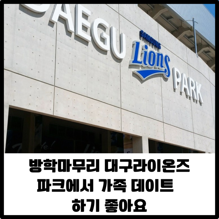 방학 마무리 대구 라이온즈 파크에서 가족 데이트 하기 좋아요 네이버 블로그
