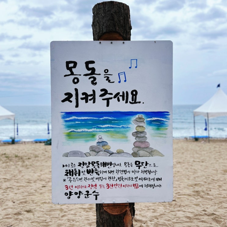 강원도 양양 정암해수욕장 동해바다 양양 몽돌 해변 국내 여행지 추천 네이버 블로그