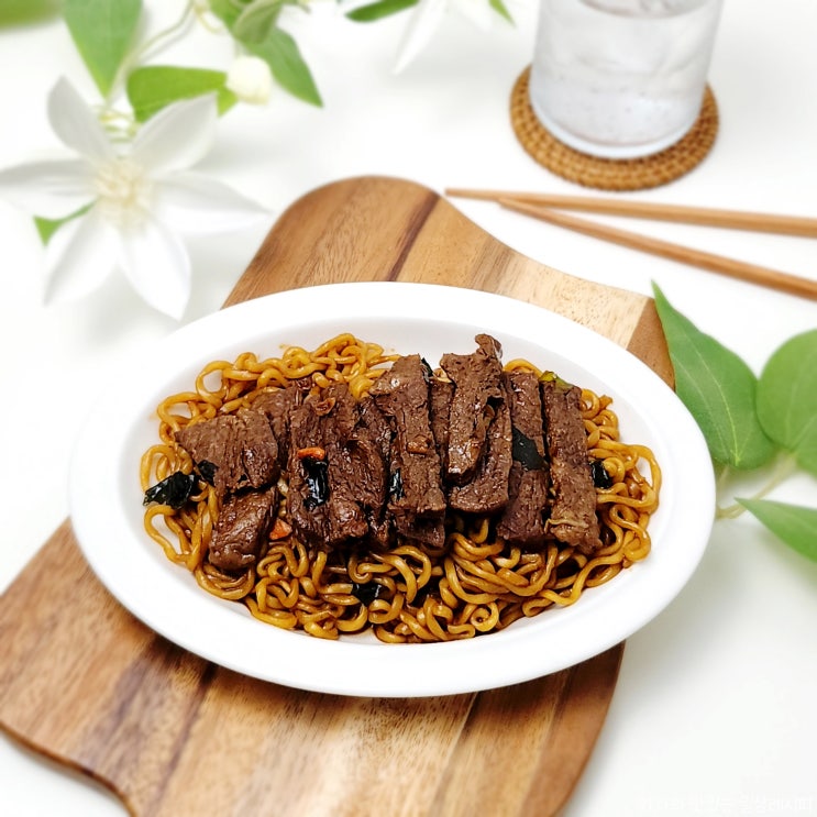 너구리 짜파게티 맛있게 끓이는 법 백종원 짜파구리 조리법 레시피 한우 채끝살 요리 조합 네이버 블로그