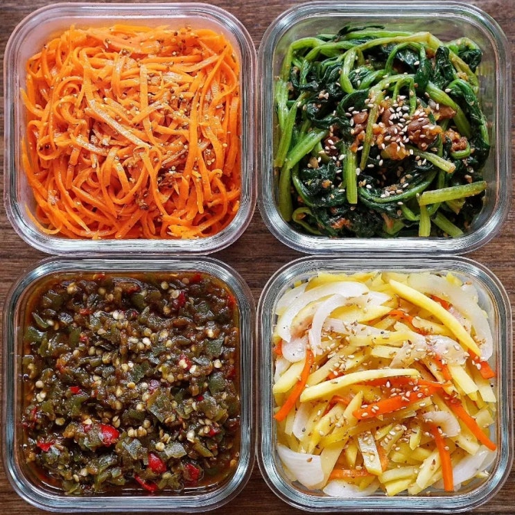 만들기 쉬운 일주일 밑반찬 만들기반찬 메뉴 추천 여름 밑반찬 당근라페 시금치된장무침 고구마채볶음 고추다짐 네이버 블로그
