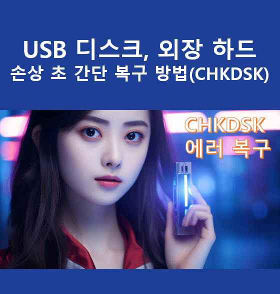 Usb 디스크 외장하드 디스크 손상 초 간단 복구 방법chkdsk 네이버 블로그