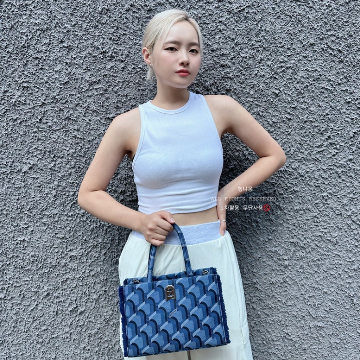 로사케이 진스 모노그램 토트백 Y2k 패션 데님가방으로 딱 네이버 블로그