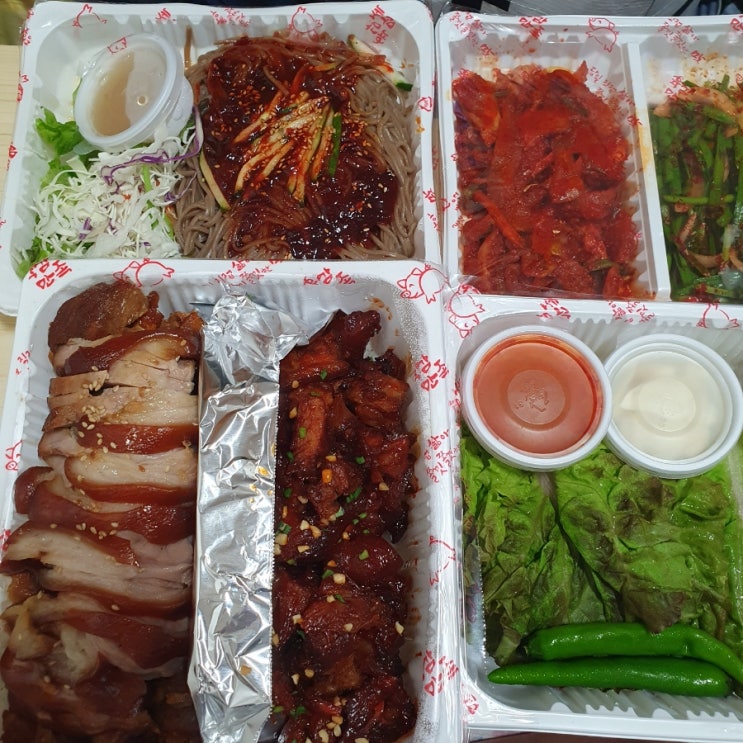 아차산역 족발 육감만족 아차산역점 불족족발 반반 포장 후기 네이버 블로그