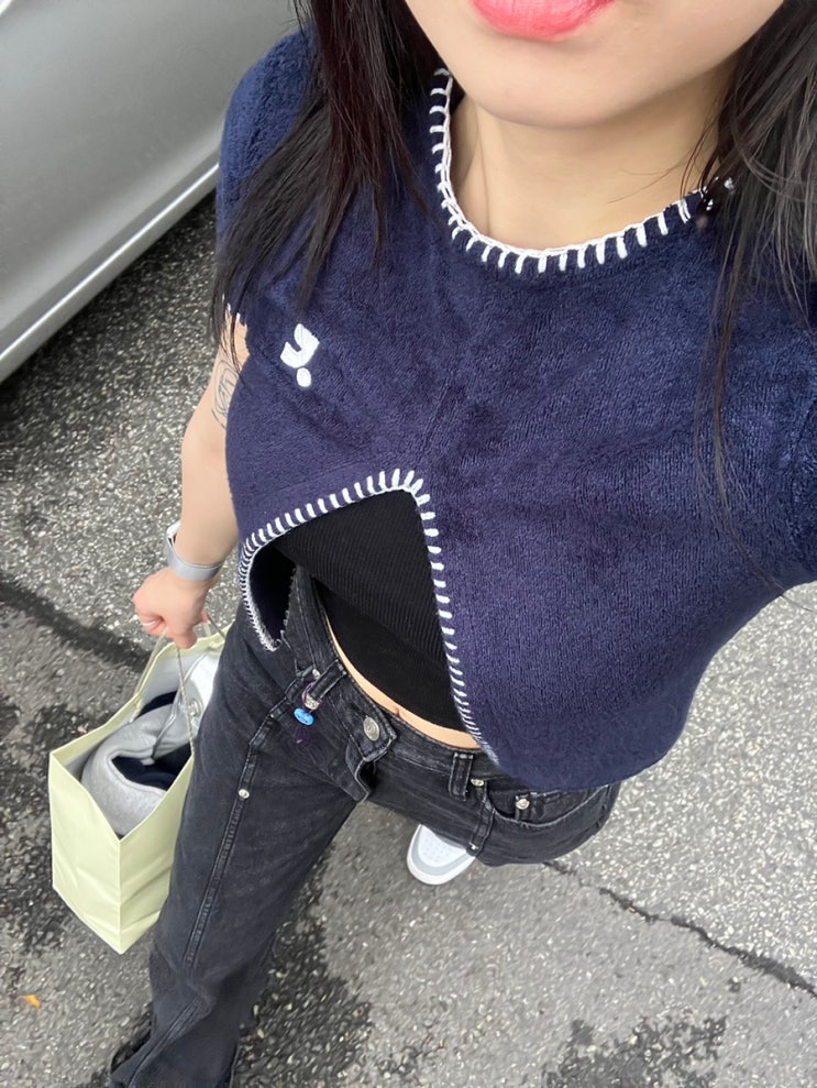 레스트앤레크레이션 R&R 반팔티 솔직 구매후기 RR CUT OUT TERRY TOP NAVY : 네이버 블로그