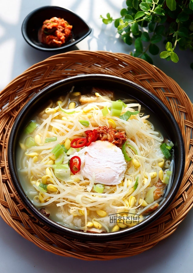 콩나물국밥 수란 만들기 만드는 법 콩나물 해장국 레시피 황태 콩나물 국밥 끓이는법 네이버 블로그