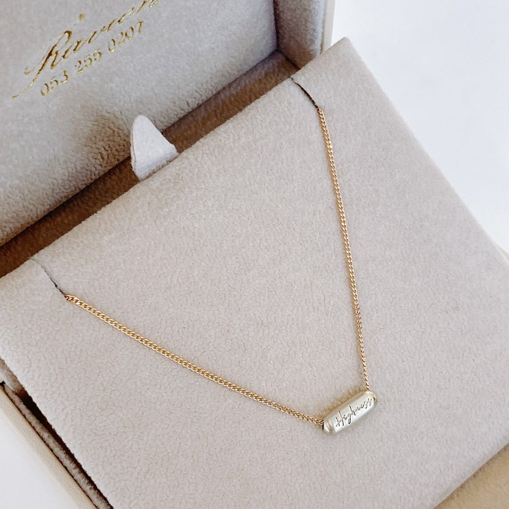 [ravien] 14k 18k 해피니스 총알 목걸이/심플한 목걸이 추천/우정목걸이/레이어드 목걸이/데일리 목걸이/이니셜각인 ...