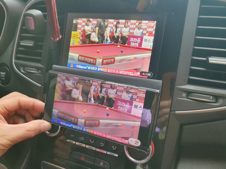 [천안 매립형 내비게이션] 2017년 SM6 순정네비게이션 모니터 셋탑내비 연동하여 스마트폰 무선 미러링 사용 가능한 [JY-Z1] 교체 장착기 : 네이버 블로그