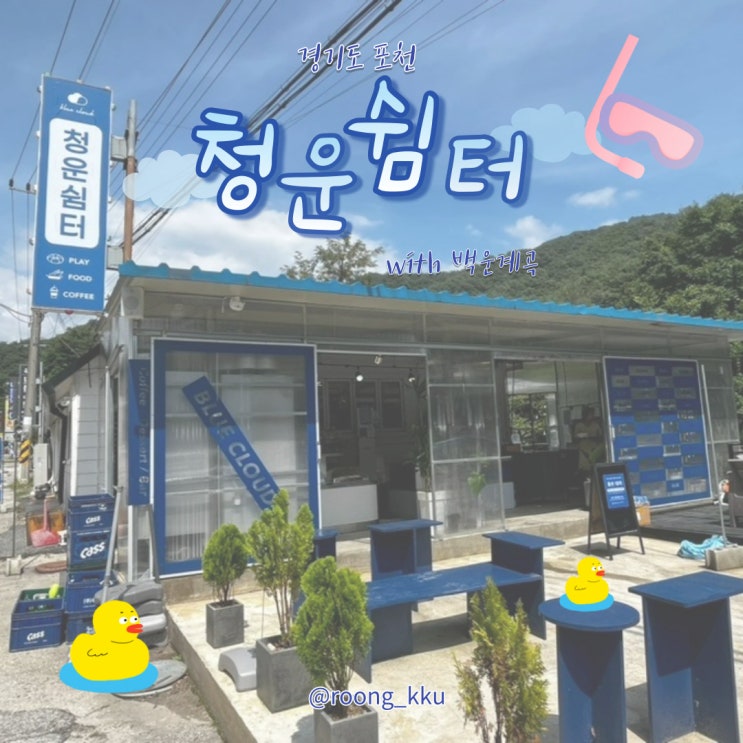 체크인 청운쉼터포천 백운계곡 계곡 물놀이 계곡 카페 애견동반 가능 카페 네이버 블로그