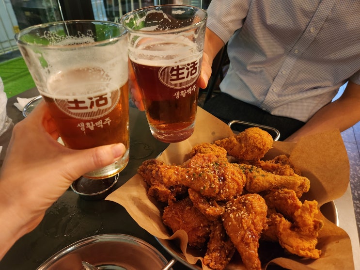 오목교역 맛집 생활맥주 오목교점 앵그리버드 반반 치킨 수제맥주 네이버 블로그