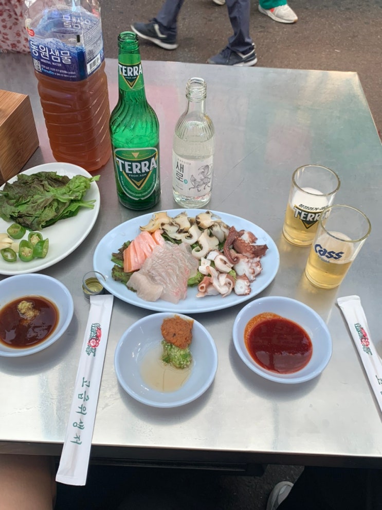 종로 광장시장 맛집 만원으로 즐기는 모둠회 전라도횟집 청계천 데이트 🤍 네이버 블로그