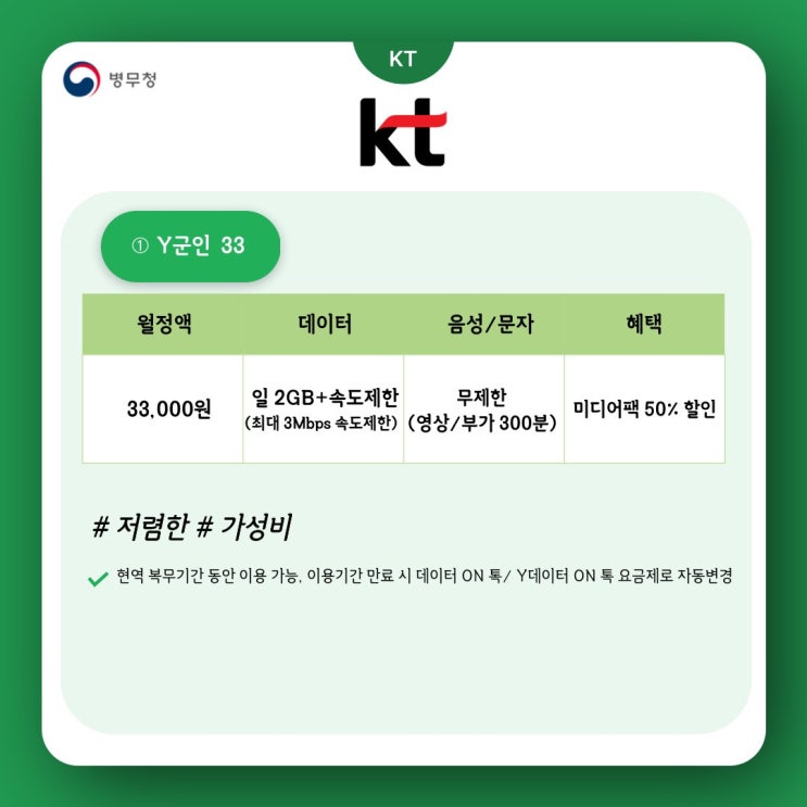 KT 군요금제를 알아보자! : 네이버 블로그