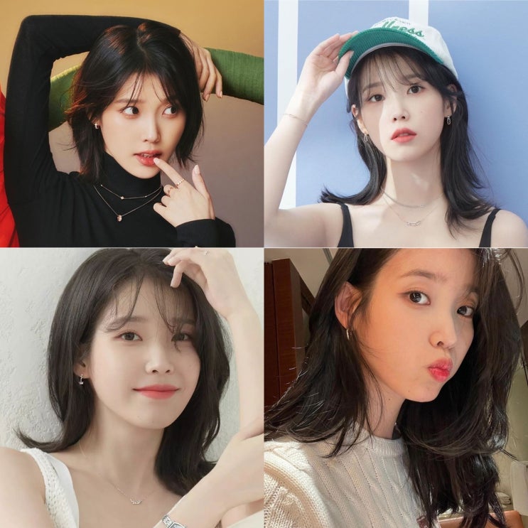 아이유 단발 중단발 긴단발 레이어드컷 허쉬컷 기장에 따른 스타일링 : 네이버 블로그