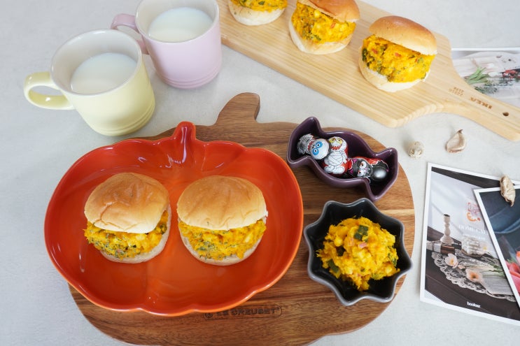 단호박 샐러드 샌드위치 만들기 몇 배 더 맛있게 만드는 법 네이버 블로그