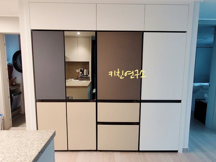 힐스테이트부평 타업체 재시공사례 냉장고장시공 수납장시공 오브제냉장고 4도어 오브제3도어김치냉장고 설치완료 네이버 블로그
