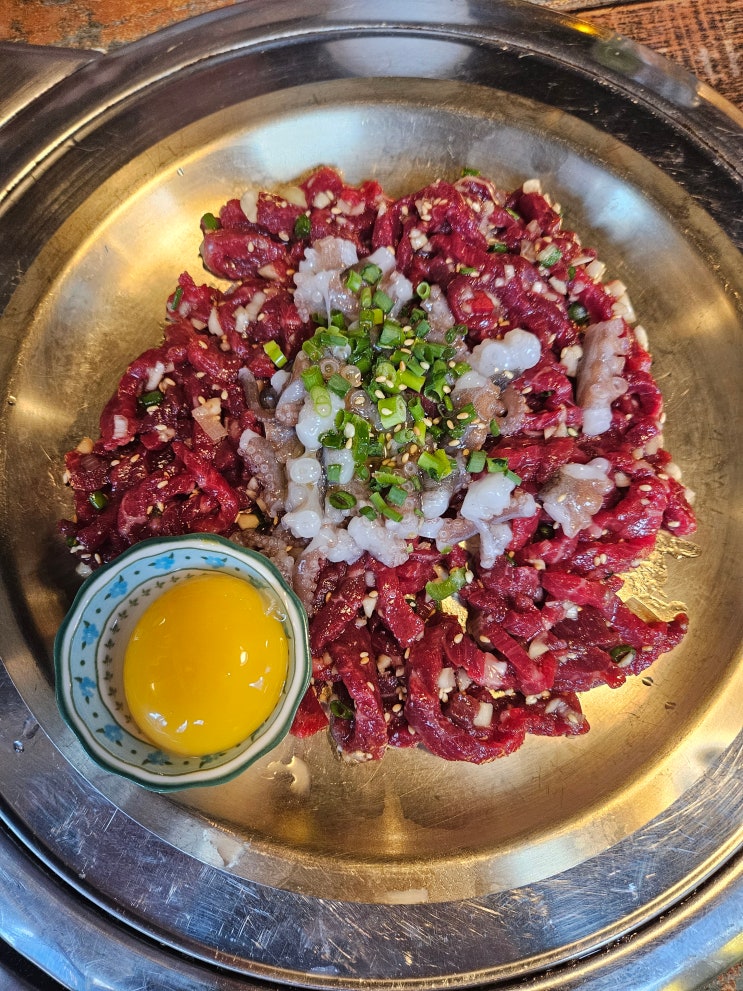 잠실 맛집 당일 도축 신선한 육회를 맛볼 수 있는 집 함평육회 본점 네이버 블로그