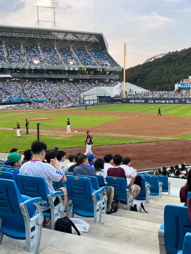 삼성라이온즈파크 원정응원석 1 4구역 11열 시야 주차장 배달 장소 826 키움vs삼성 네이버 블로그