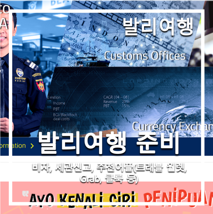발리여행 2 발리여행 준비사항트래블 월렛 Grab 클룩 등 비자 세관신고하기 네이버 블로그