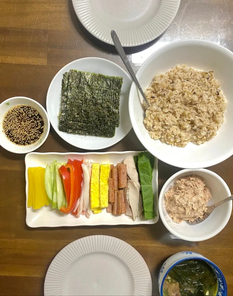 LA김밥 꼬마김밥 내맘대로 셀프김밥 간단한저녁메뉴 : 네이버 블로그