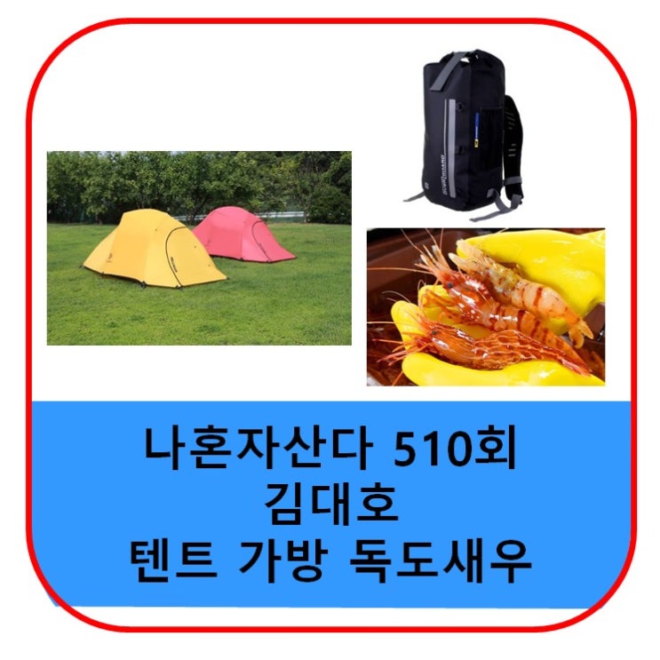 나혼자산다 김대호 텐트 오징어순대 레시피 백팩 가방 독도새우 라면 캠핑 용품 가격 510회 정보 네이버 블로그