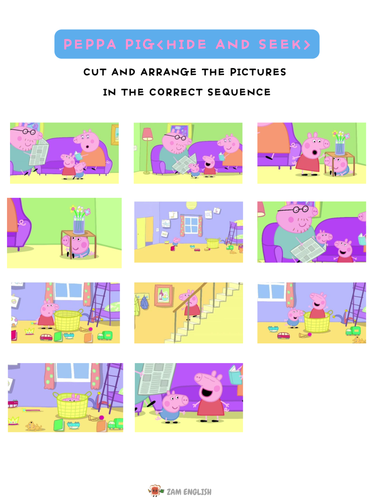 🐽Peppa pig S01 [Hide and Seek] 페파피그 시리즈 무료 영어 자료 공유💕 : 네이버 블로그